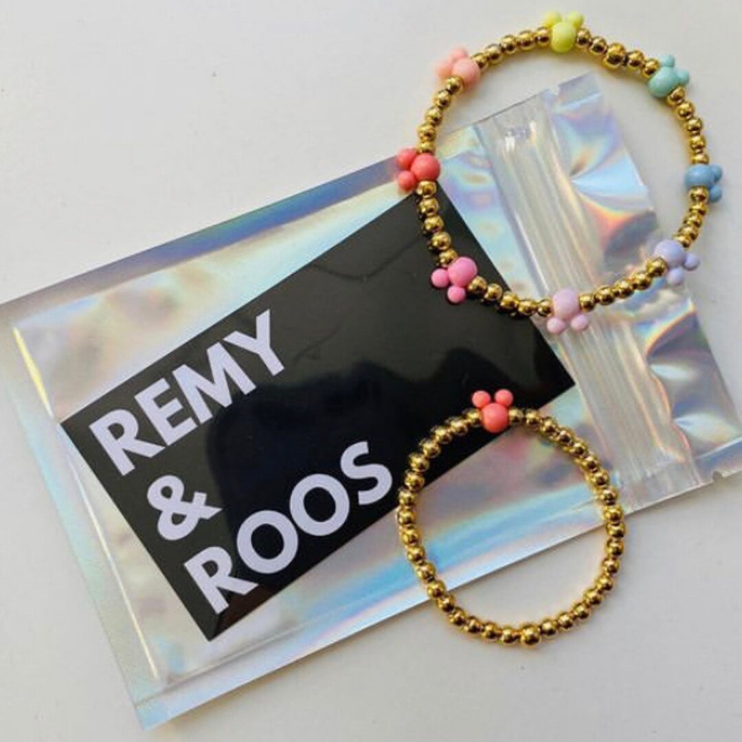 The Mickey Bracelet Custom 24K Gold Mickey Mouse Bead Bracelet ...