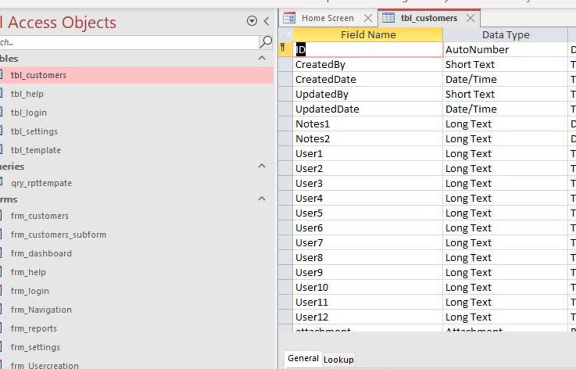 Microsoft Access Template With Security, Dashboard and Reporting ...