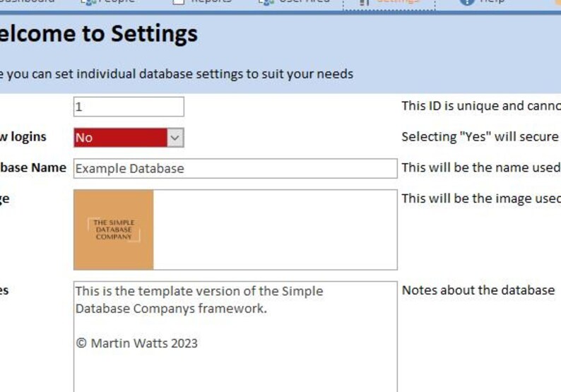 Microsoft Access Template With Security, Dashboard and Reporting ...