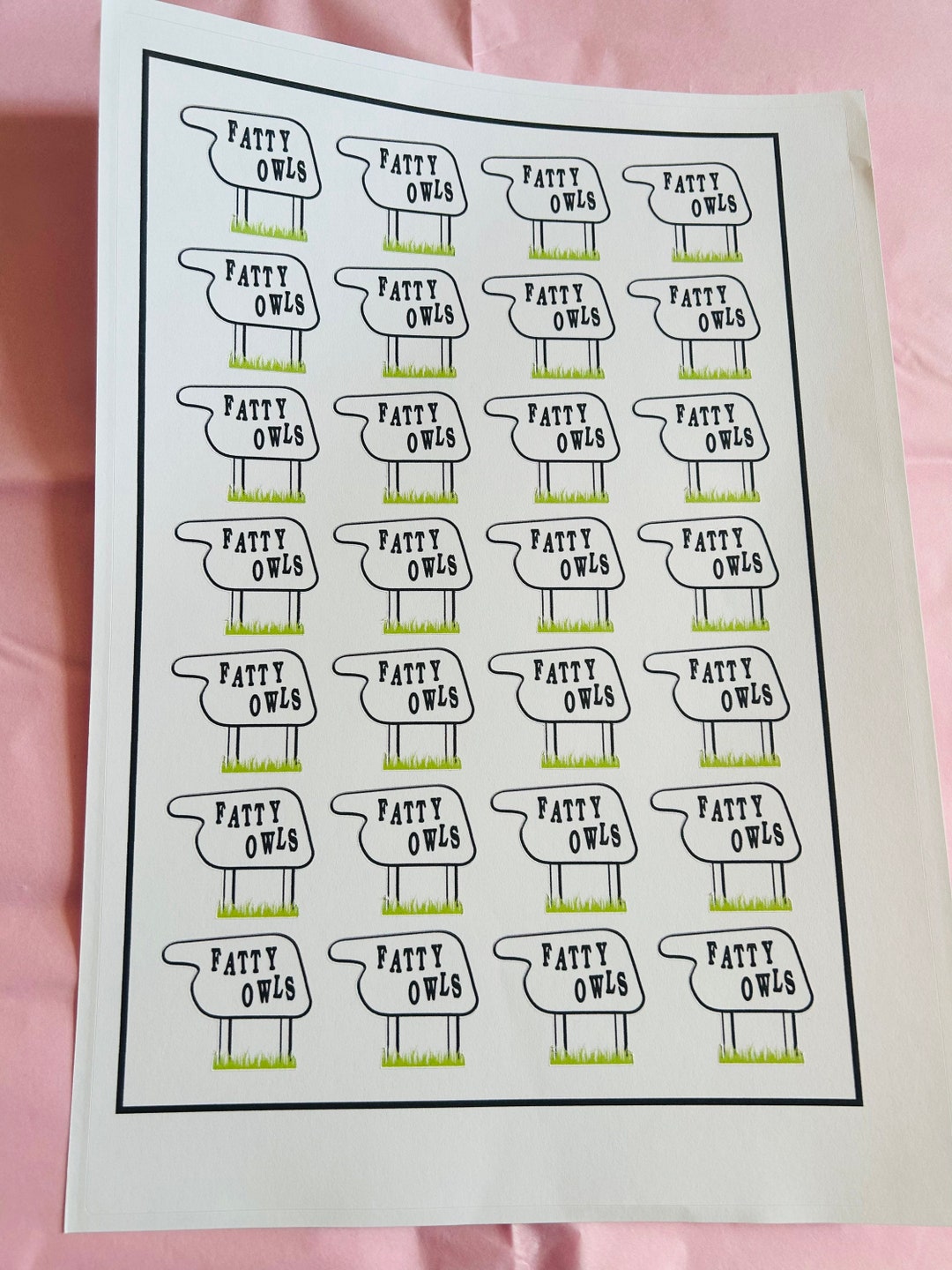 Fatty Owls Sticker Sheet * 24 Stickers - Etsy