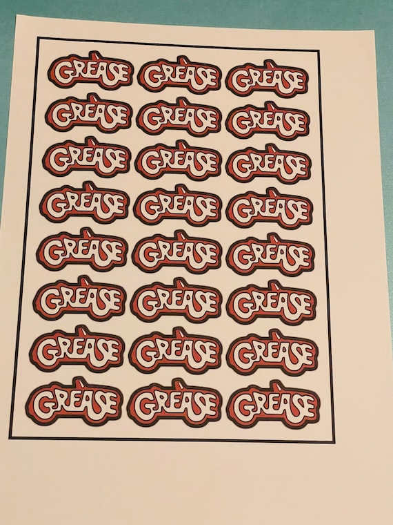 Grease Sticker Sheet 20 Stickers - Etsy