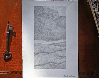 Graphite Landscape Drawing - Etsy