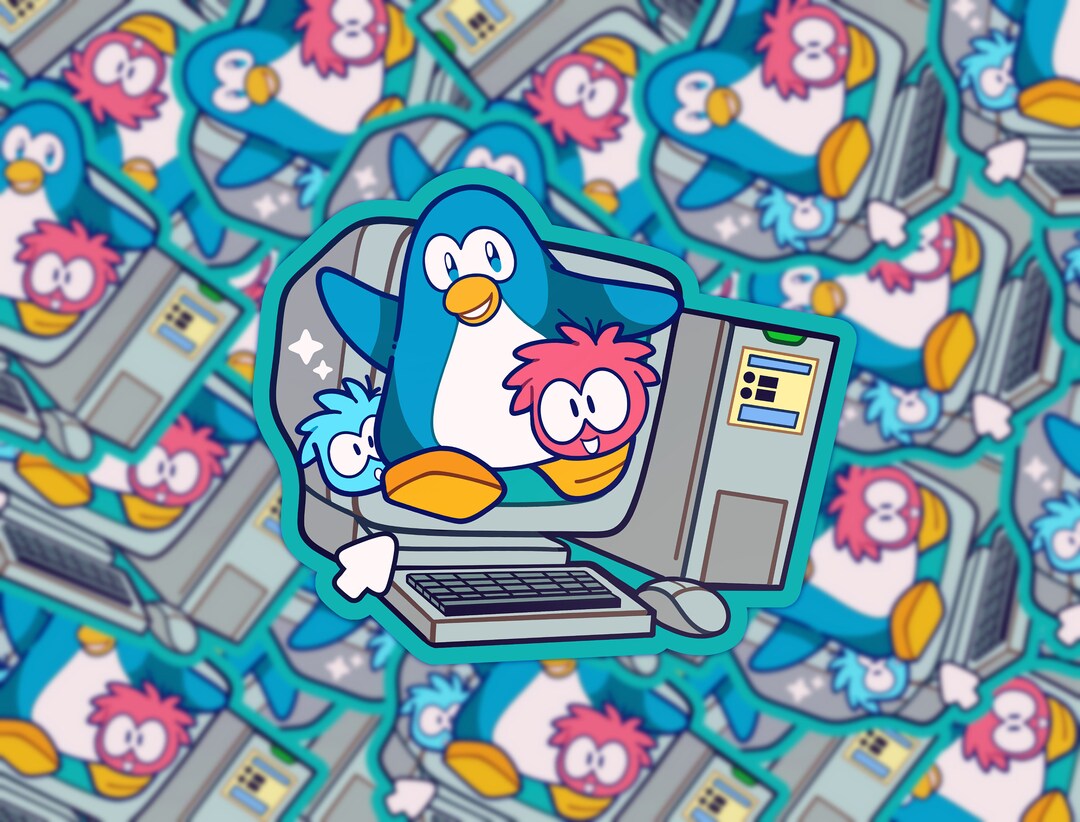 Virtual Penguins Vinyl Sticker - Etsy