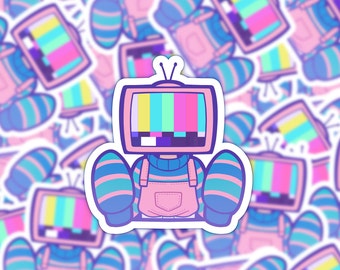 Pastel Sugar TV Head Sticker - Etsy