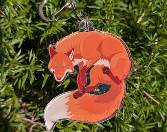 Fox Acrylic Keychain - Etsy