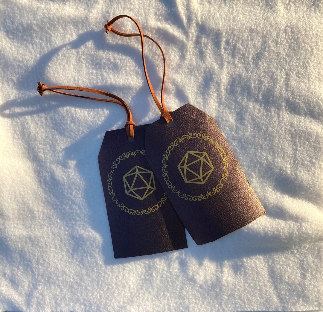 Dnd D20 Calligraphy Vegan Leather Bookmark - Etsy UK