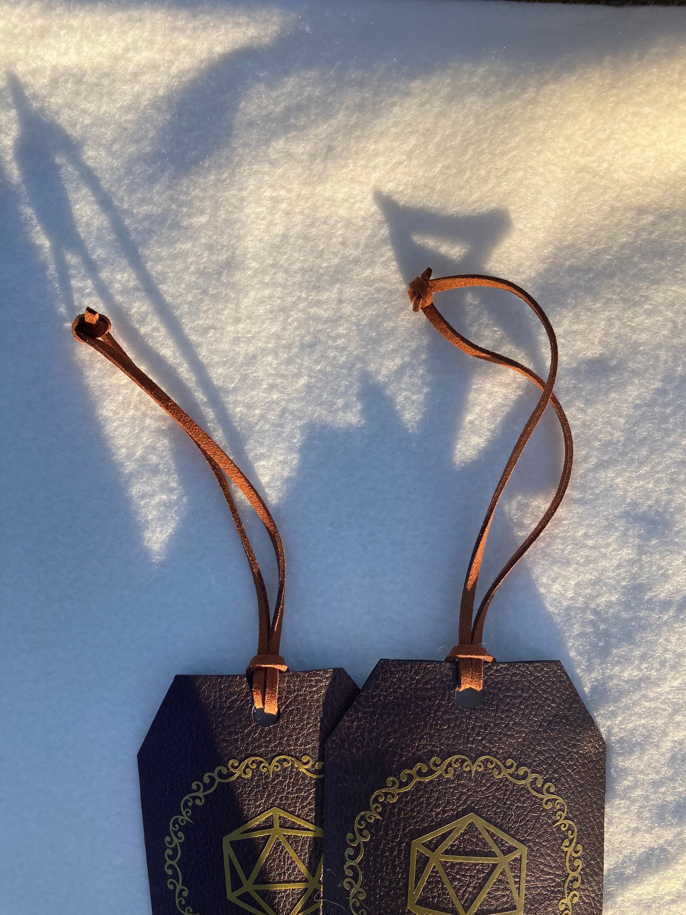 Dnd D20 Calligraphy Vegan Leather Bookmark - Etsy UK