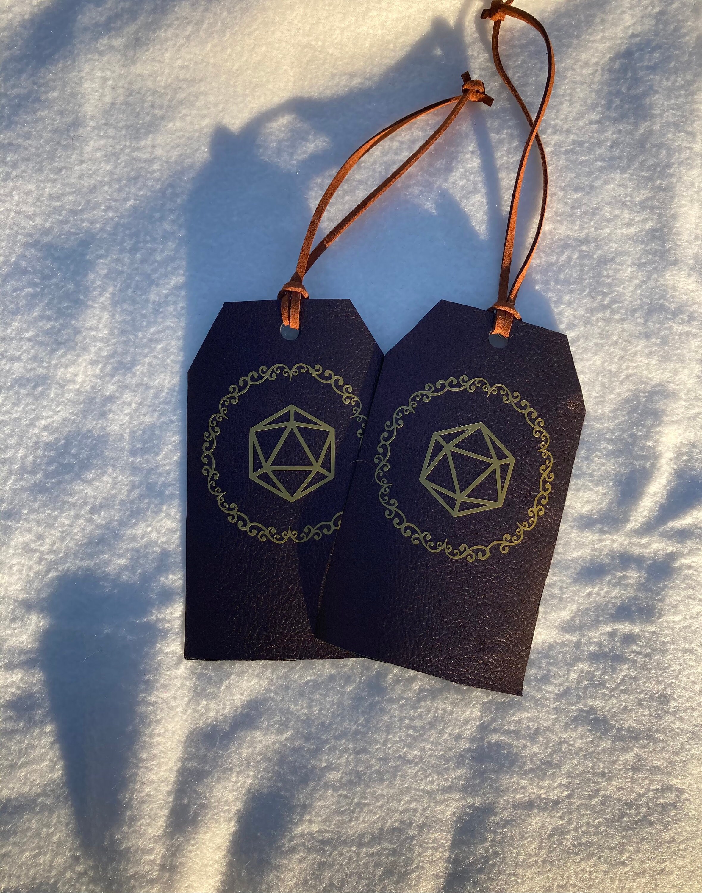 Dnd D20 Calligraphy Vegan Leather Bookmark - Etsy UK