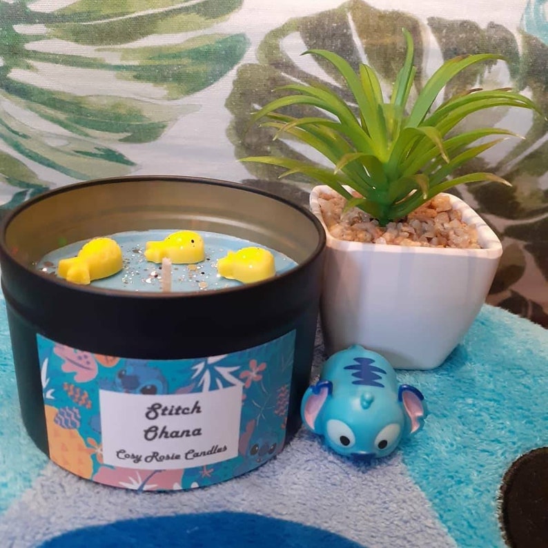 Handmade Stitch Ohana Candle Lilo and Stitch Bubblegum Scented - Etsy