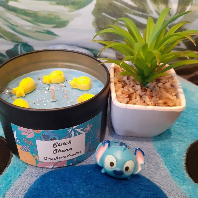 Handmade Stitch Ohana Candle Lilo and Stitch Bubblegum Scented - Etsy