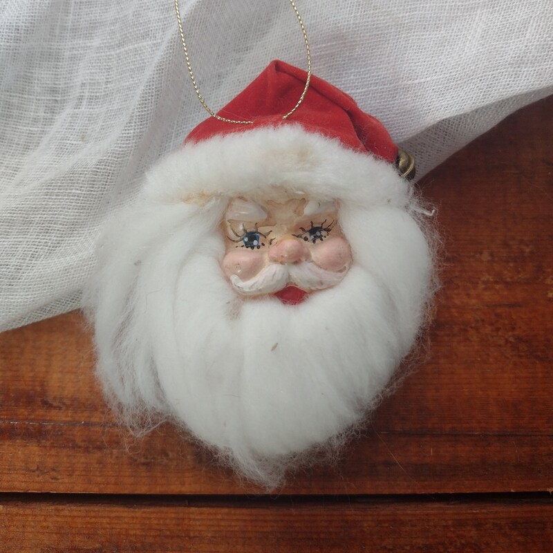 Santa Head Ornament - Etsy
