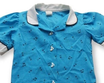 Music Notes Blouse - Etsy