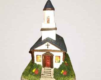 Ceramic Church Light Up | Etsy
