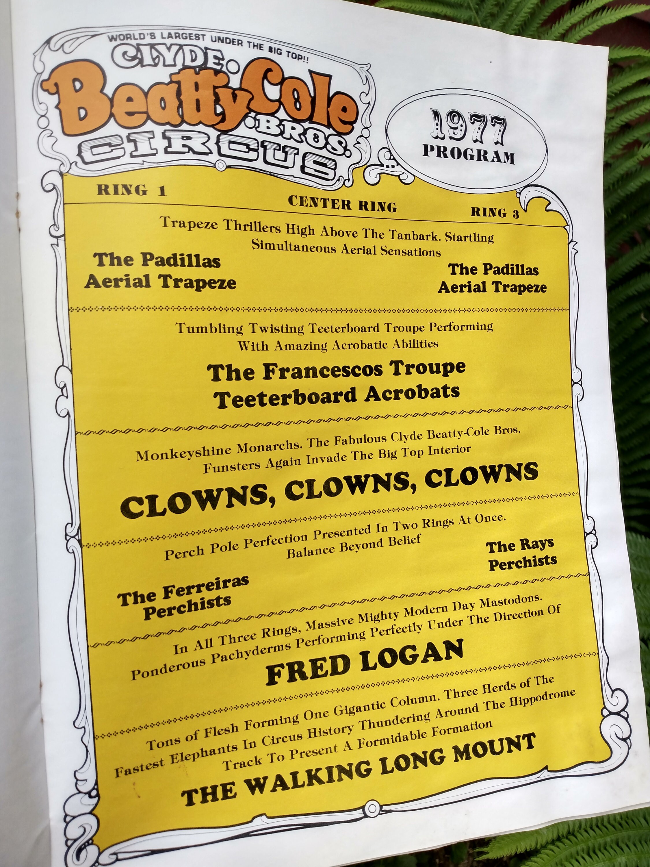 Circus Paper Clyde Beatty Cole Bros. Circus Program and - Etsy