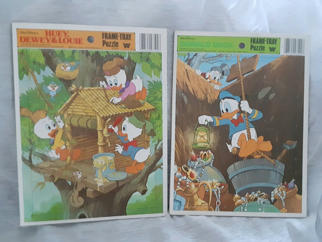 Disney Duck Puzzles, Vintage, Donald Duck, Kids, Frame Puzzles, Retro ...