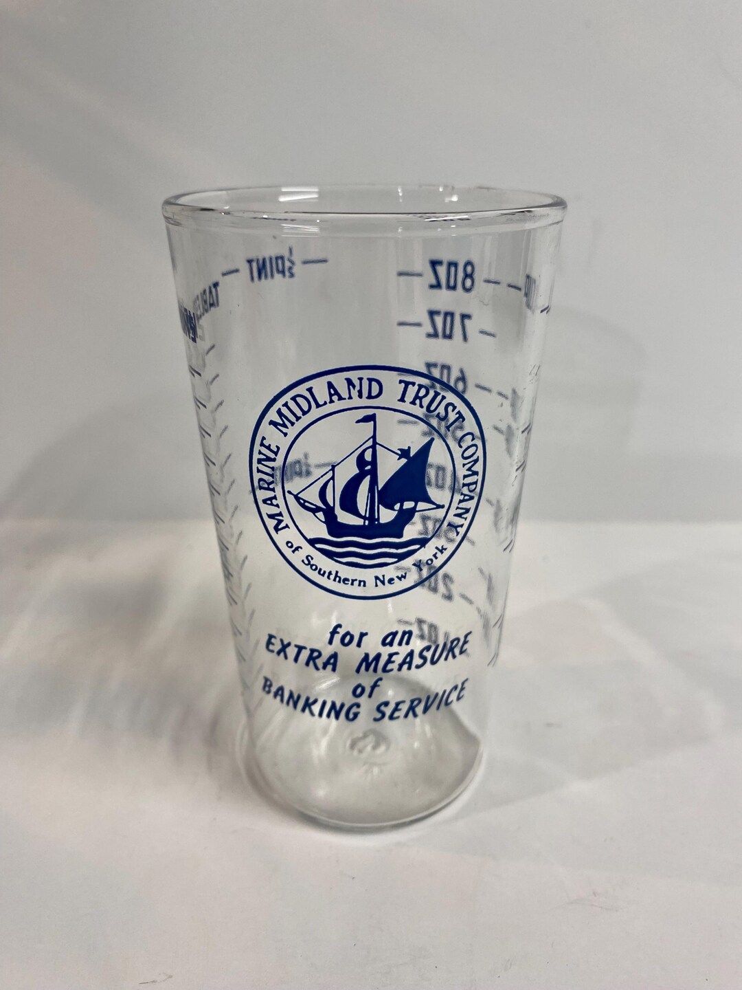 Marine Midland Bank Glass Measuring Cup Advertising Vintage - Etsy