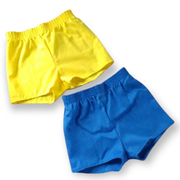 Blue and Yellow Shorts - Etsy