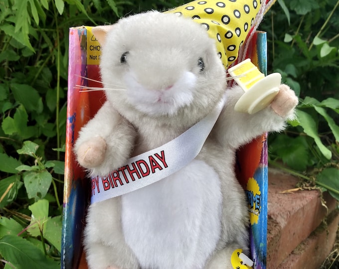 Gemmy Happy Birthday Dancing & Singing Hamster Plush Vintage 2002 With ...
