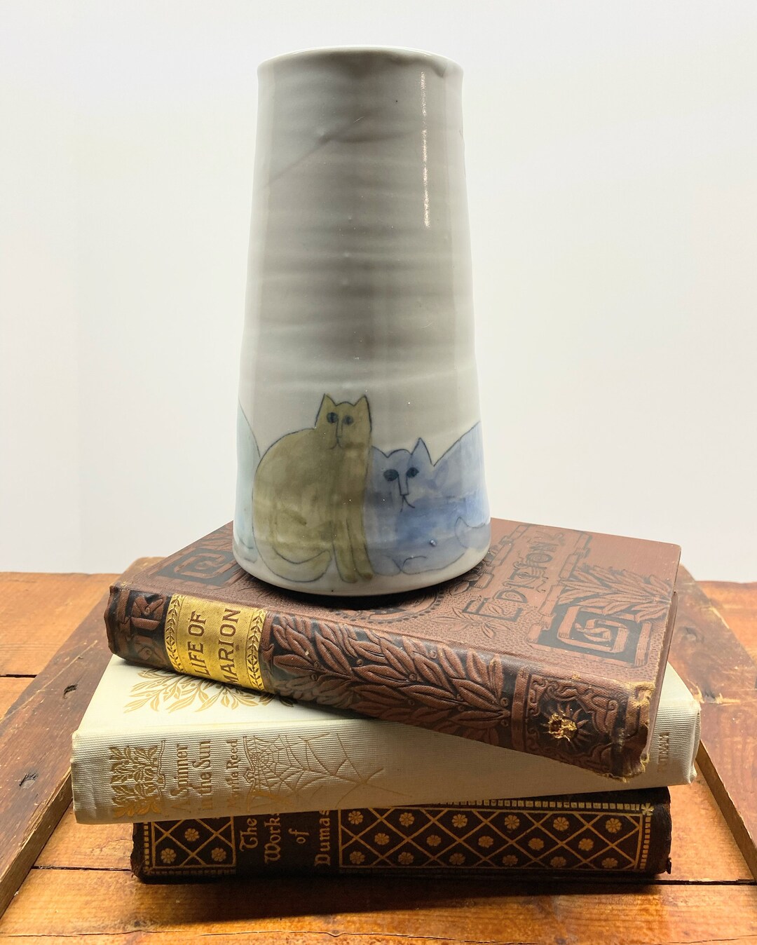 Solveig Cox Cat Vase Vintage Pottery - Etsy