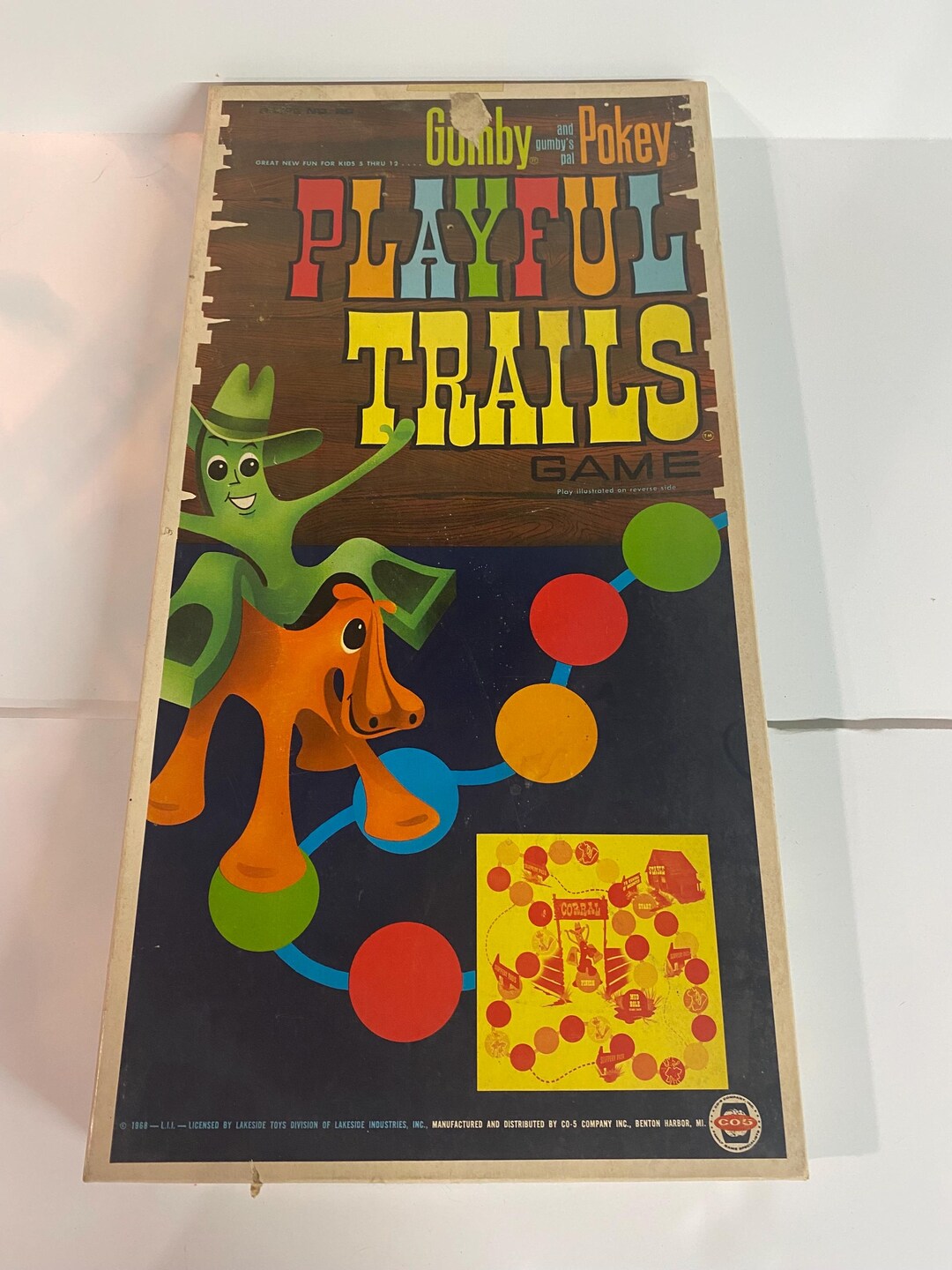 Vintage 1968 Gumby Pokey Playful Trails Board Game Lakeside Toys - Etsy