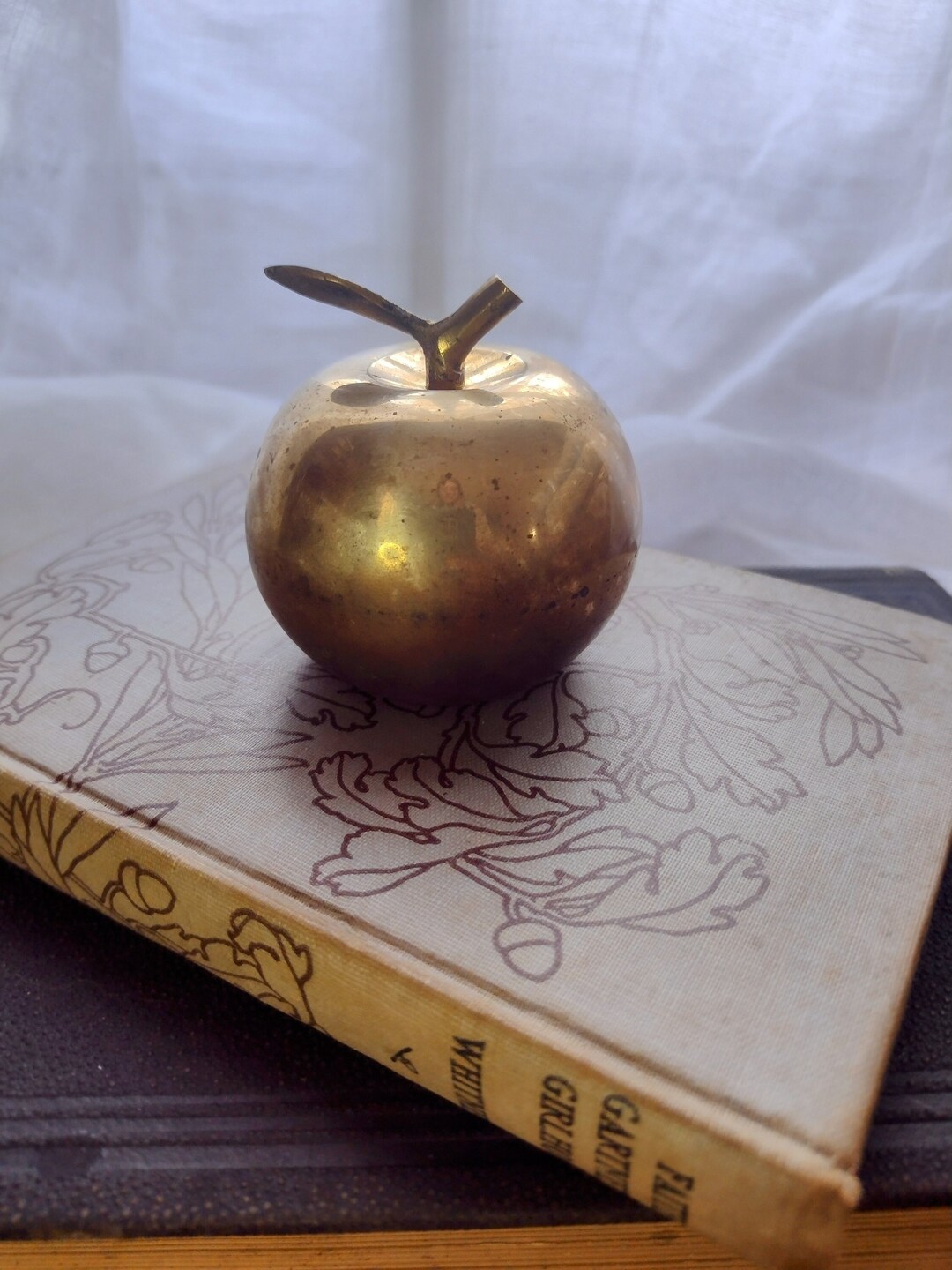 Brass Figural Apple Bell, Clear Tone Bell, Teacher Gift, Brass Dinner ...