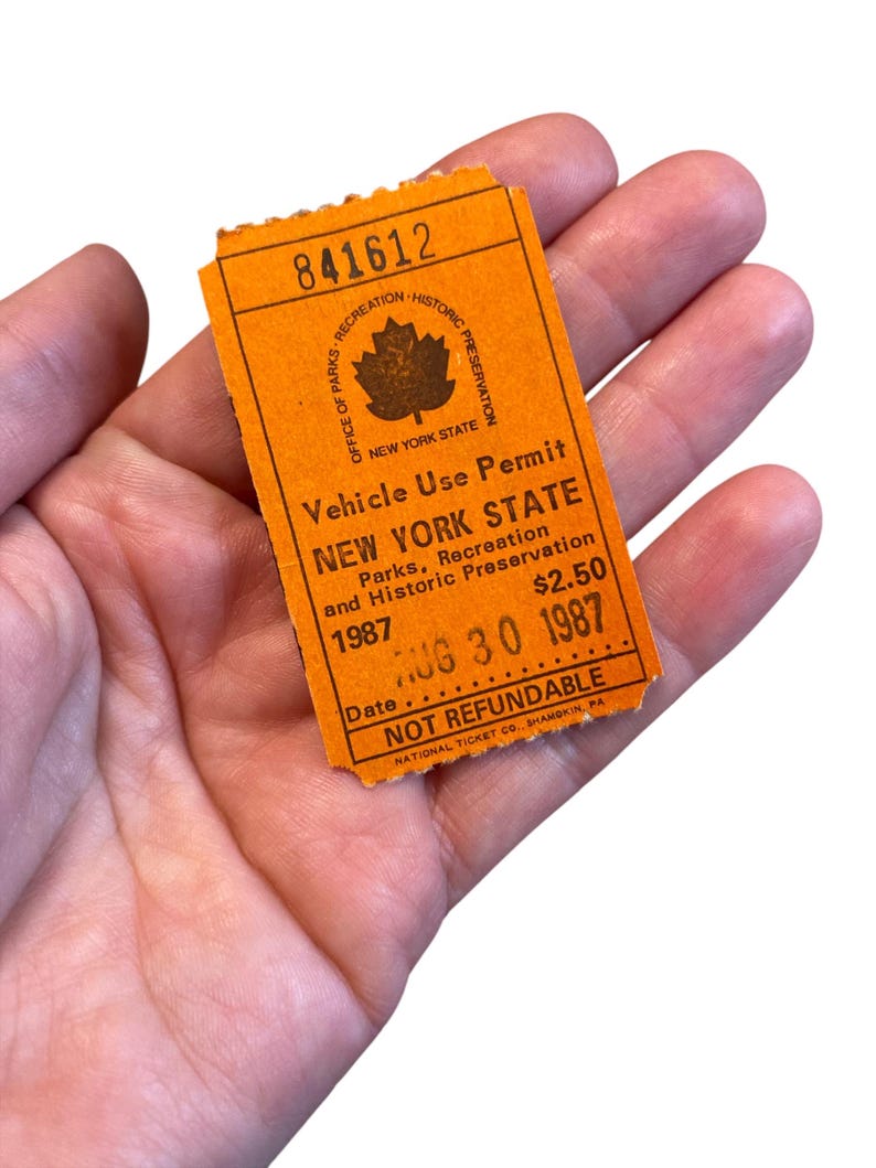 Watkins Glen State Park 1987 Park Map and Parking Ticket Aug 30 - Etsy ...