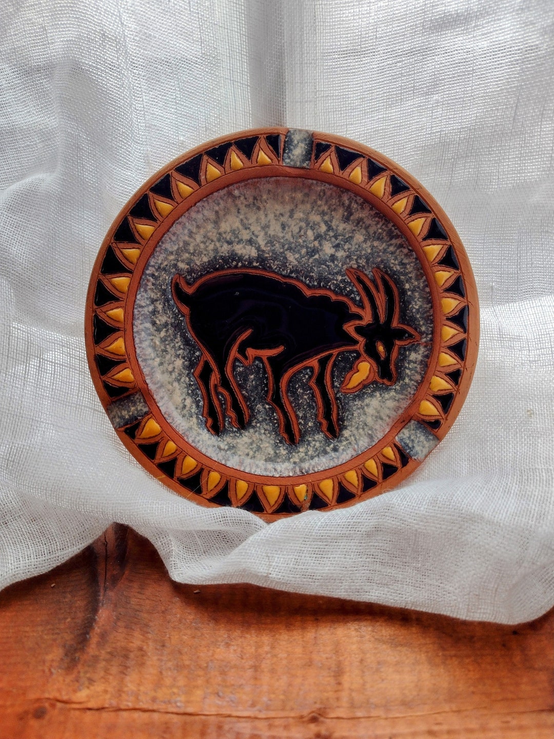 Billy Goat Ceramic Ashtray,vintage Ceramics,handmade,signed Pottery ...
