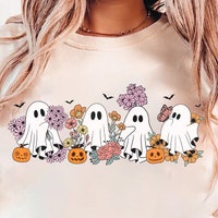 Cute Flower Ghosts Bundle PNG ONLY Digital Download, Cricut Silhouette ...