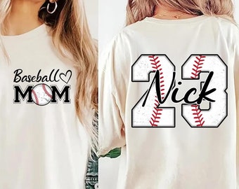 Personalized Baseball Mom PNG, Custom Order Png, Gameday Baseball Png ...