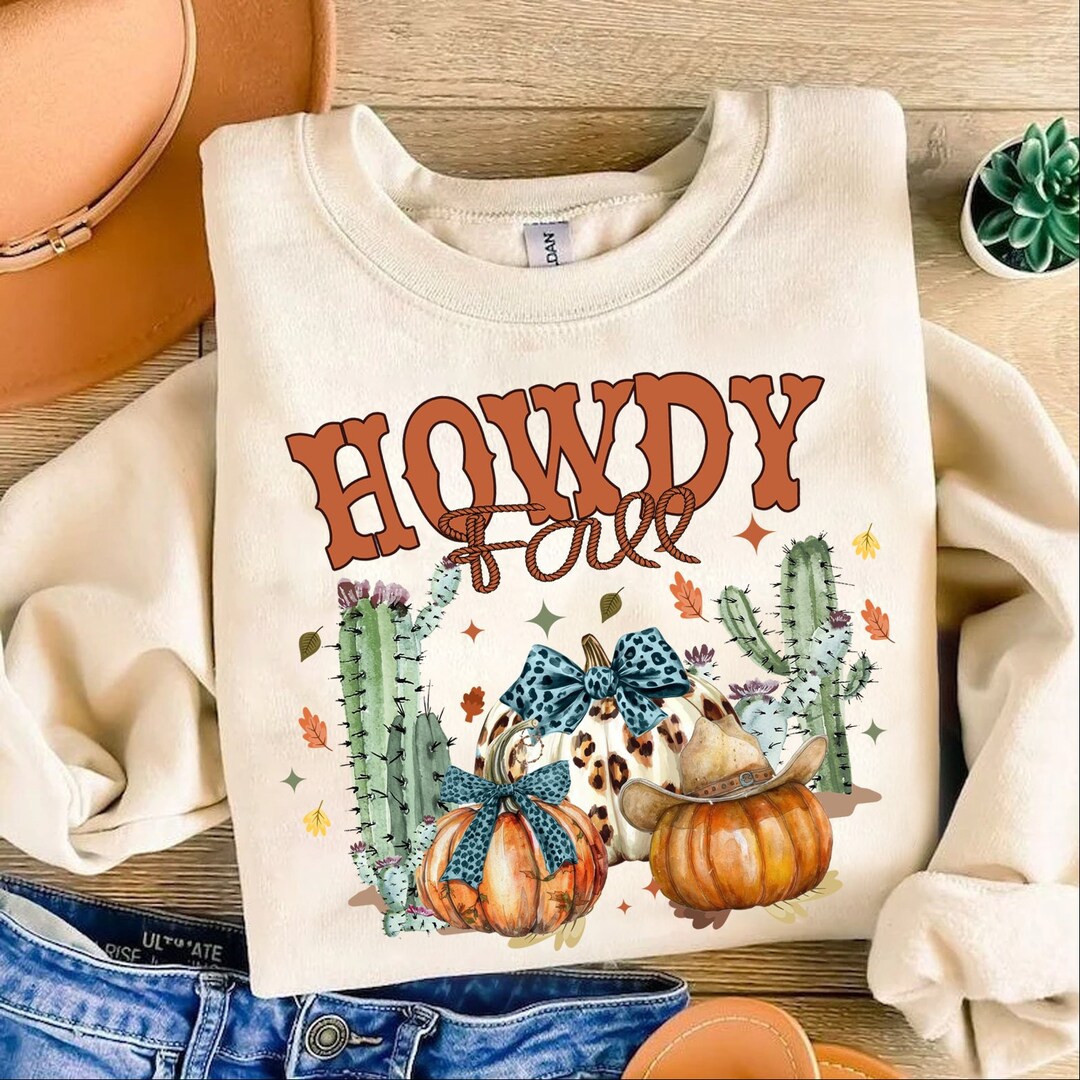 Western Fall PNG, Howdy Pumpkin Fall Png, Fall Vibes Png, Fall ...