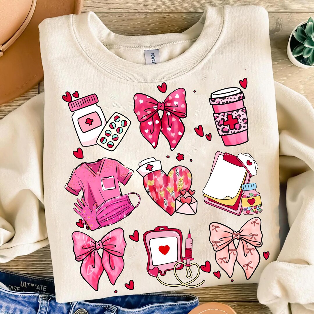 Pink Valentine Nurse Png, Valentine Nurse Coquette Png, Cupids Favorite ...