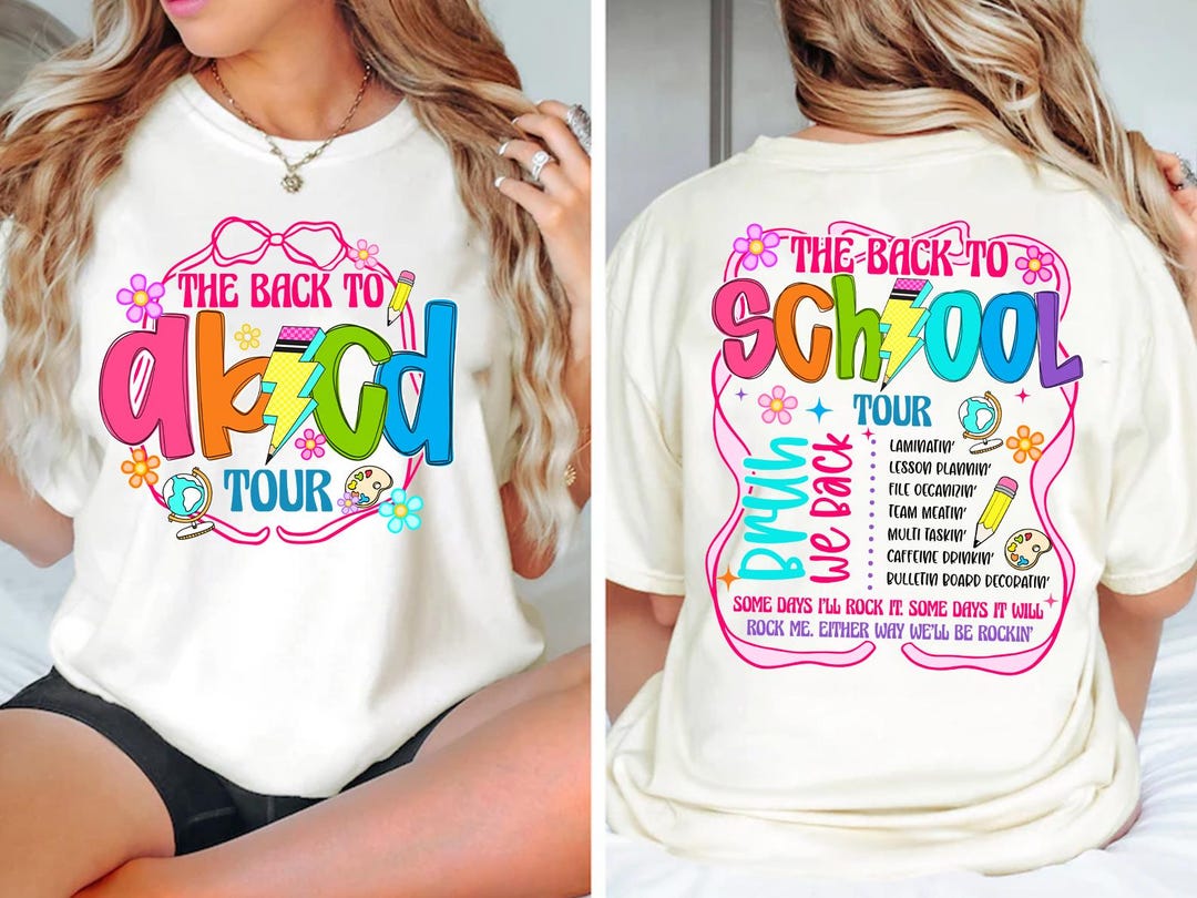 Preppy Abcd Teacher Tour PNG, Daycare Tour PNG Daycare Staff Crew ...