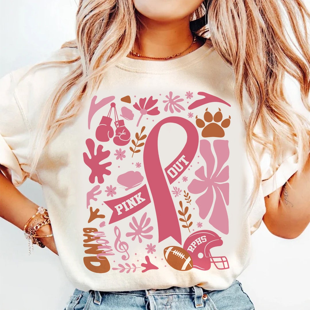 Band Mom Pink Out Football Png, Pink the Field, Football Bow Png, Game ...