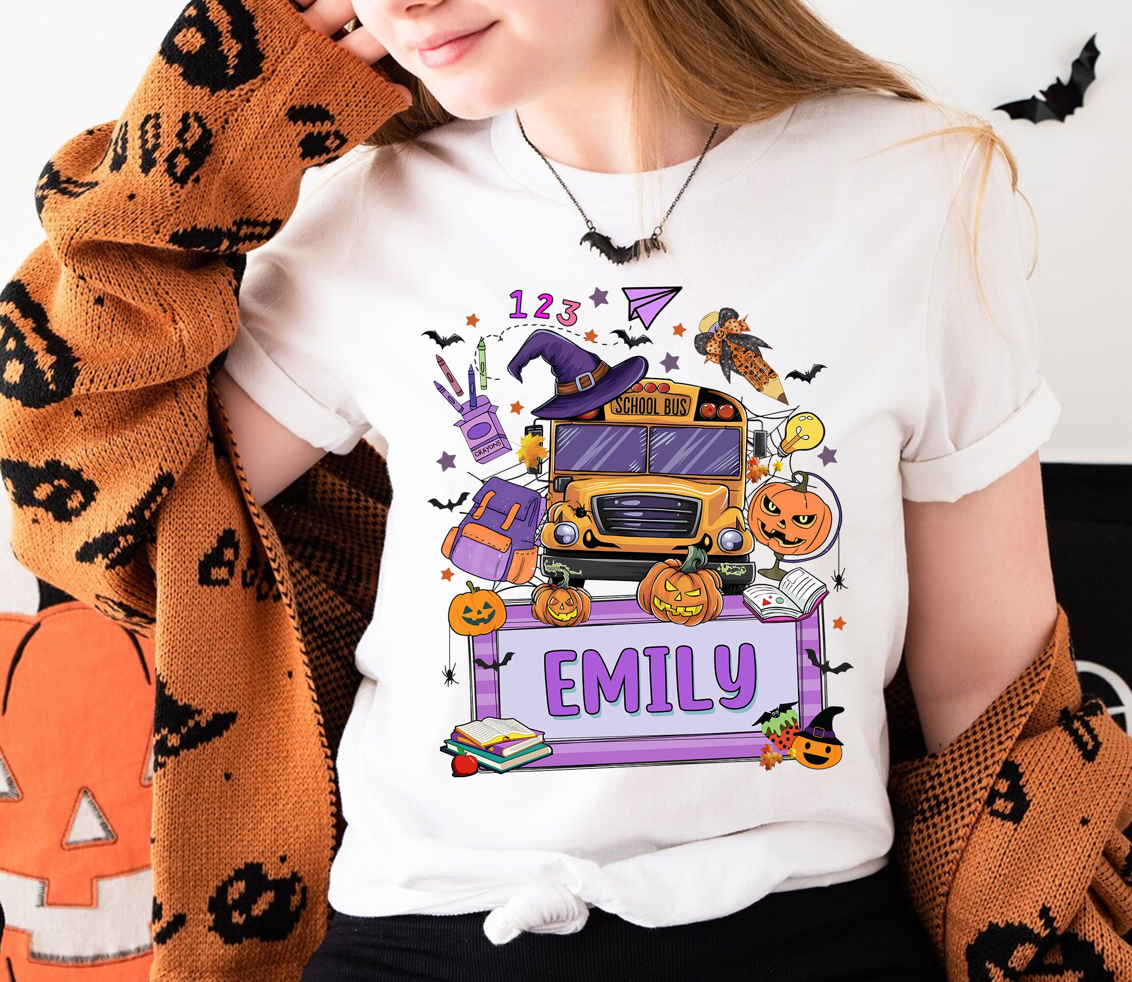 Back to School Png, Retro Halloween Png,school Bus Png,spooky Season ...