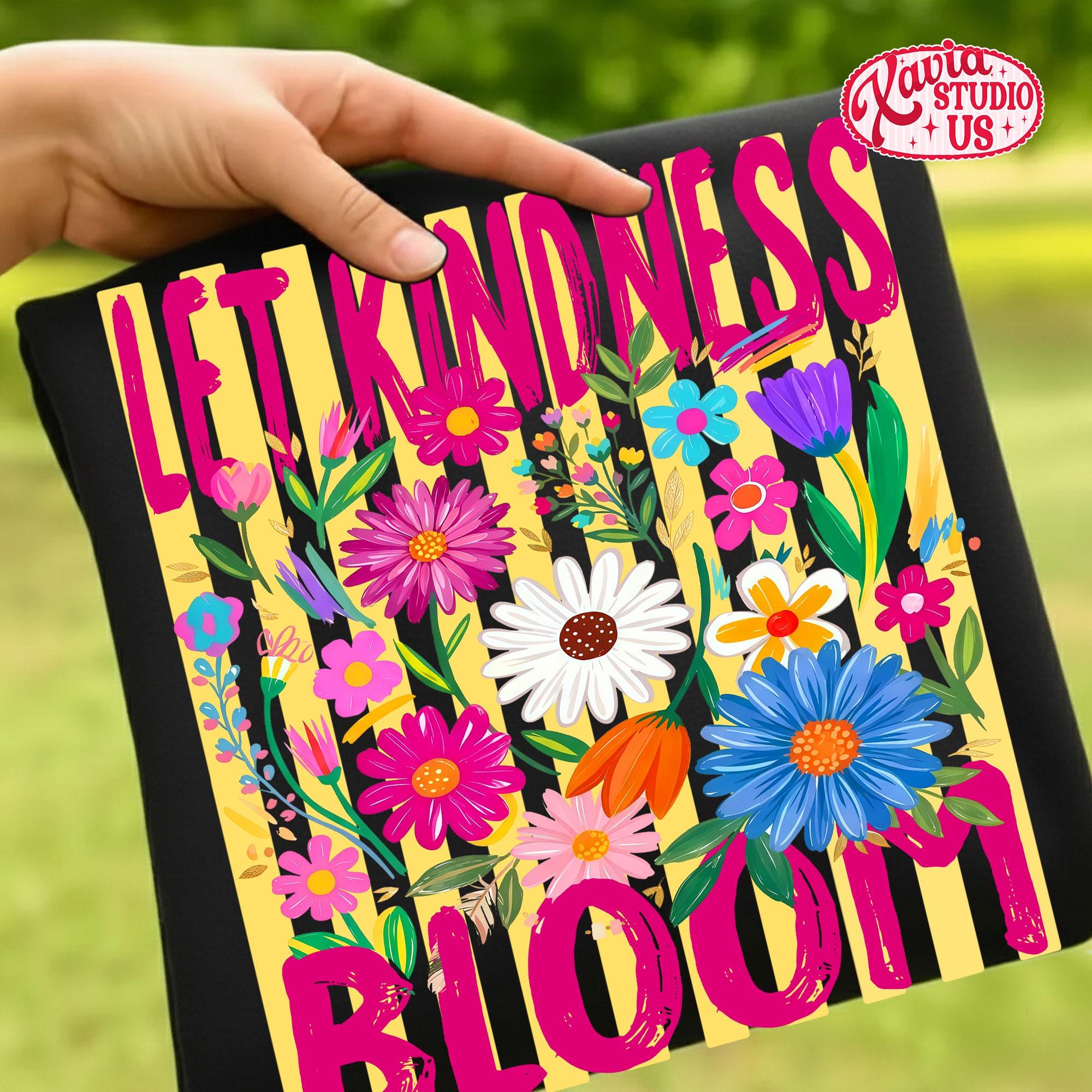 Let Kindness Bloom PNG, Colorful Flower PNG, Spring Flower Design ...