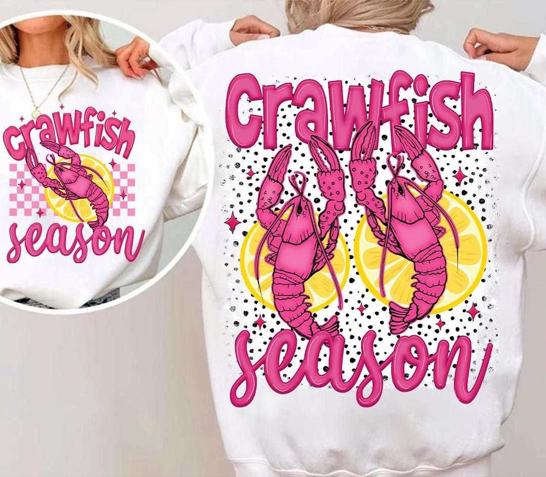 Pink Crawfish Season Preppy Png, Crawfish Png, Crawfish Preppy Png ...