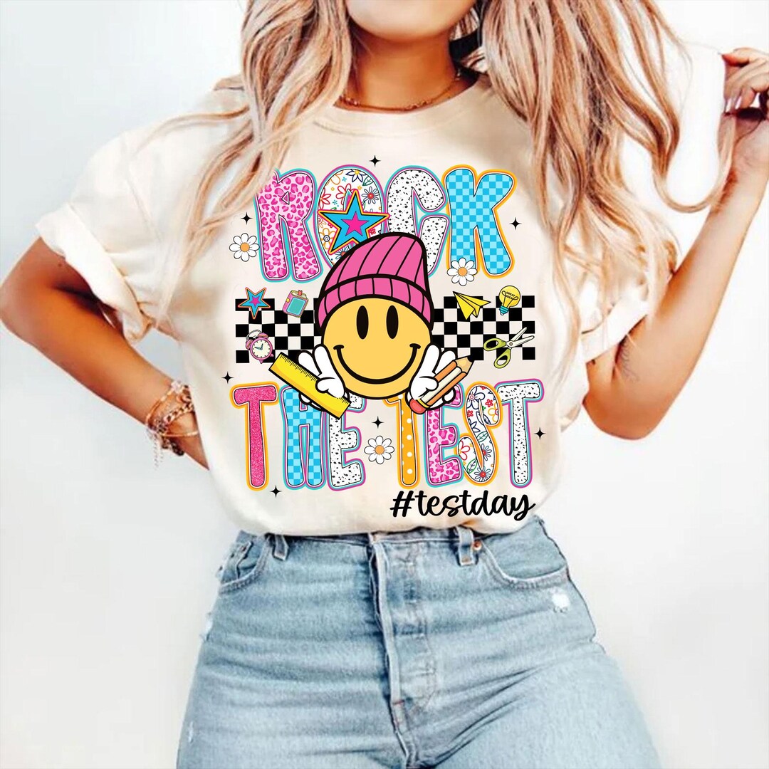 Rock the Test Png, Preppy Testing Day Sublimation, Don't Stress Just Do ...
