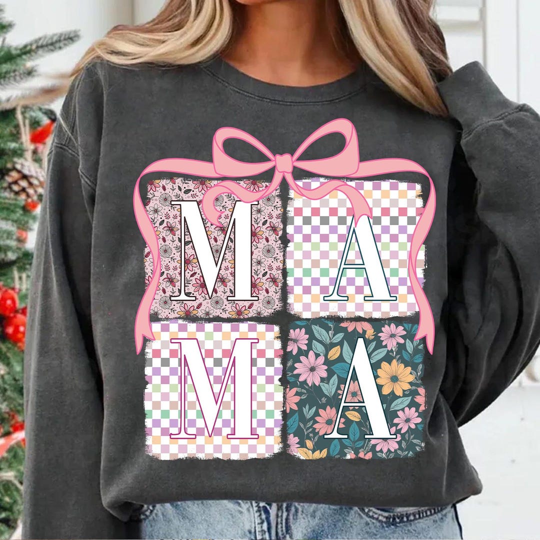 Preppy Mama Png, Cute Mama Png, Pink Floral Mama Png, Mothers Day Png ...