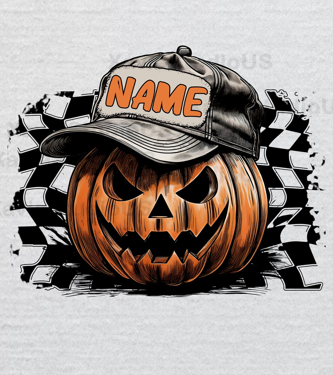 Digital Png File Pumpkin Face Halloween Hand Drawn Doodle Boy Kid Fall ...