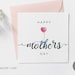 Printable Happy Mothers Day Card, Simple Mothers Day Card, Square ...