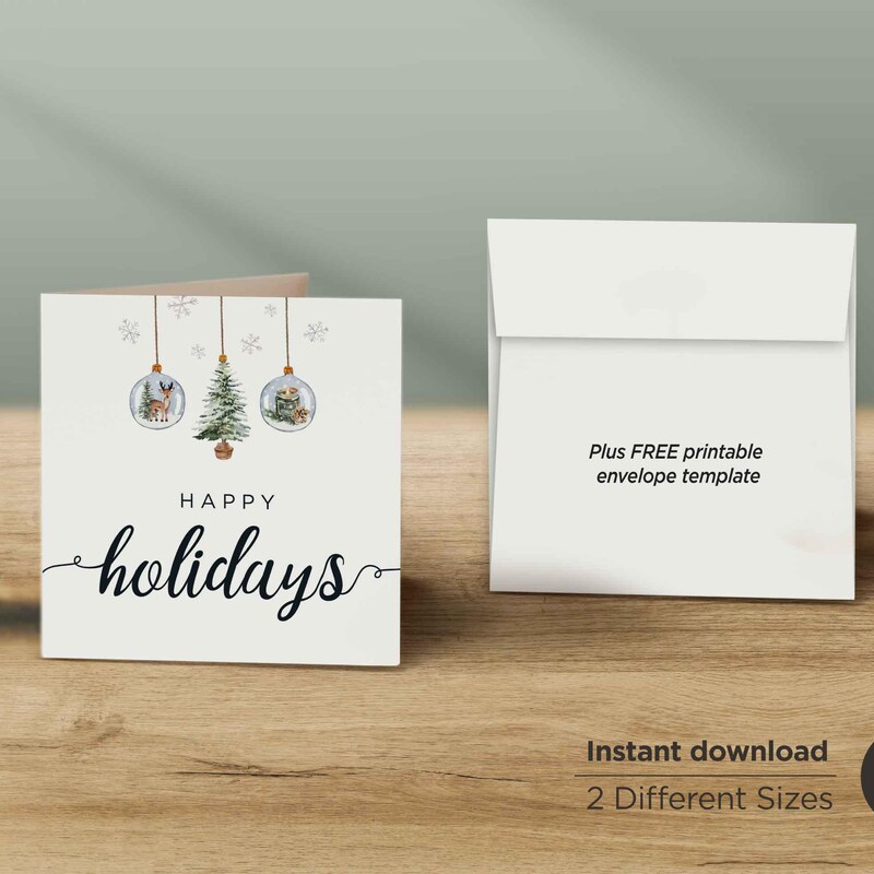 Simple Holiday Card - Etsy
