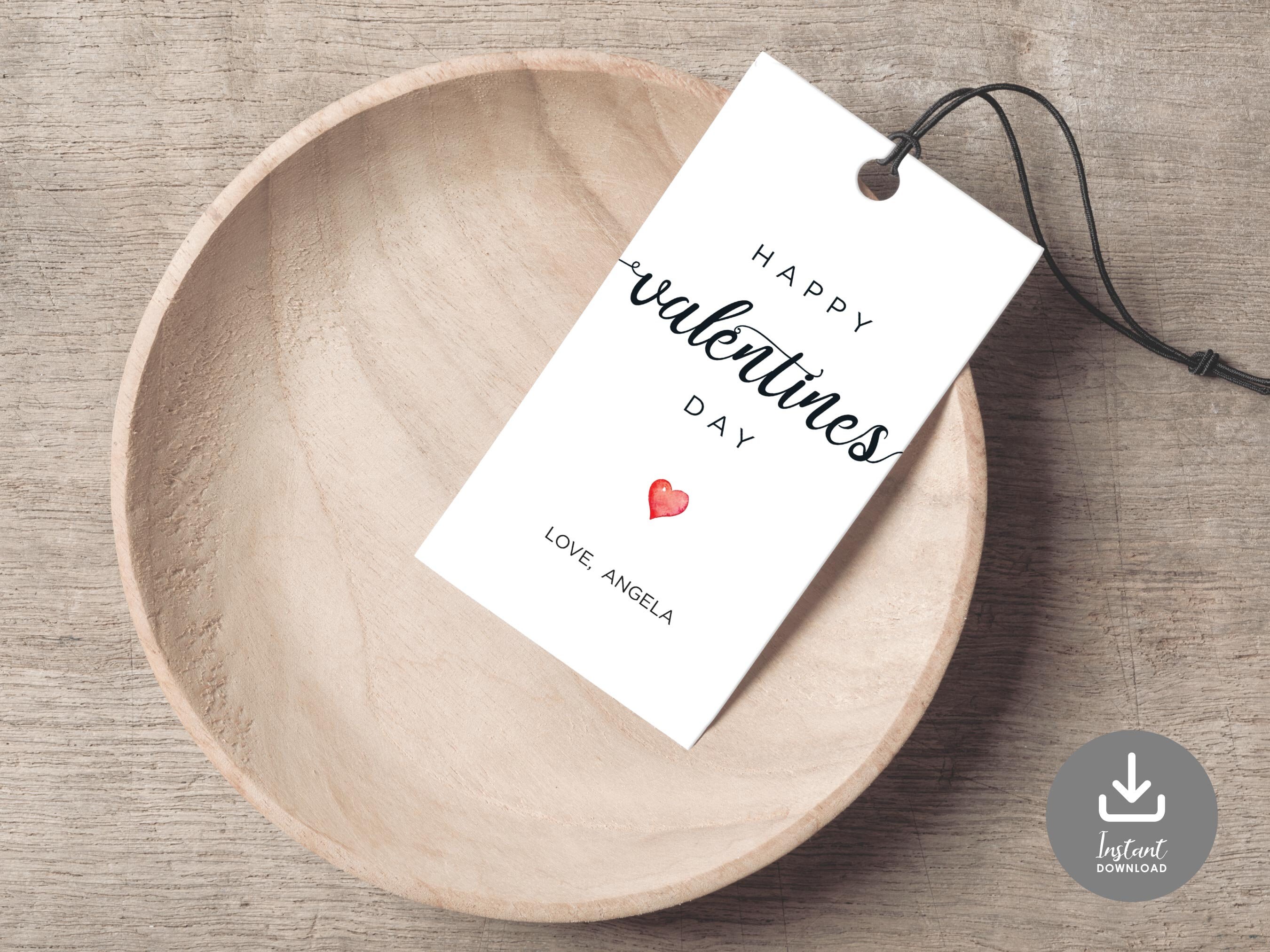 Happy Valentine's Day Favor Tag, Valentine Gift Tags, Gift Tag Template ...