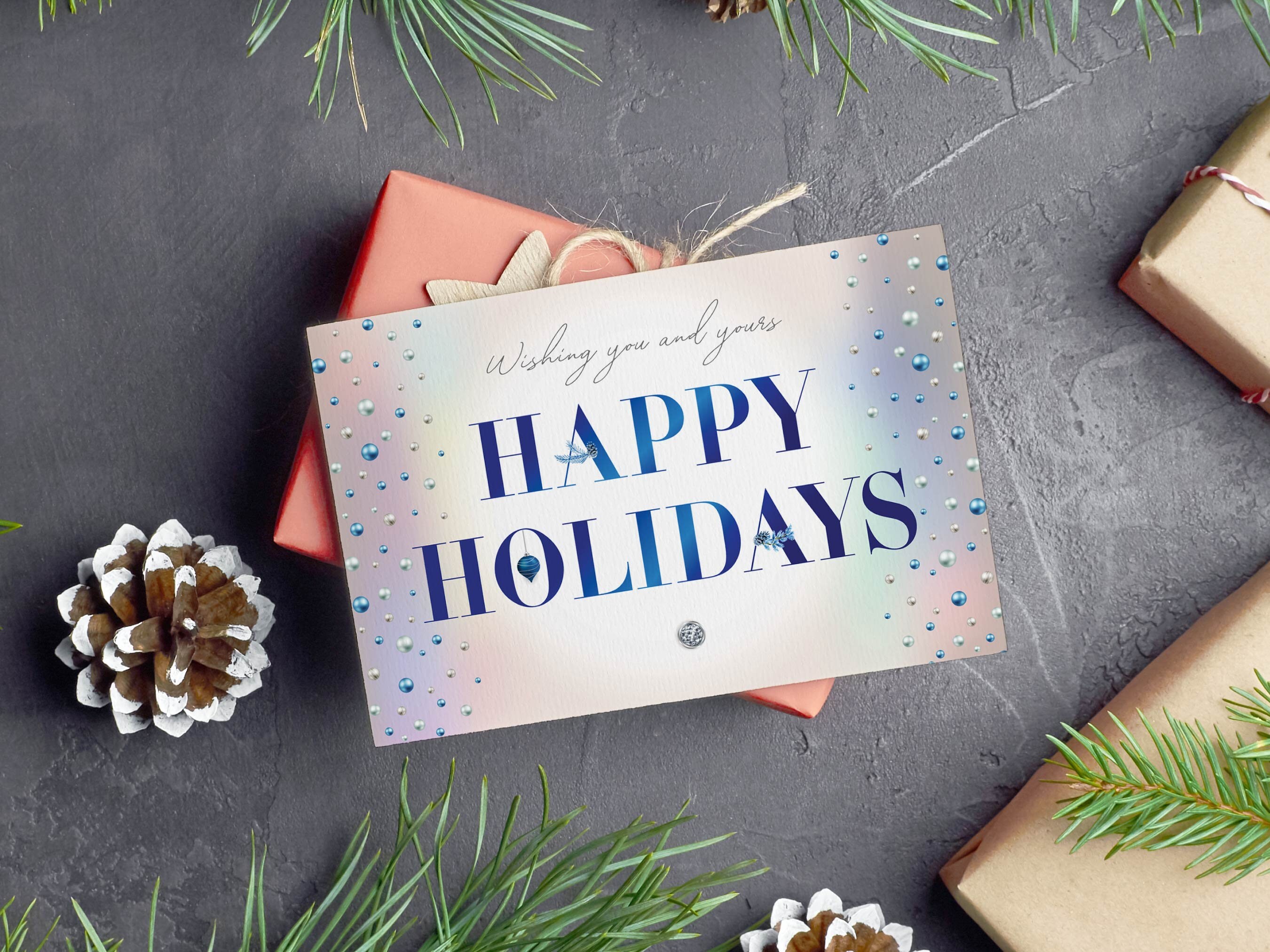 Happy Holidays Printable Card Printable Holiday Card - Etsy