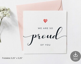 We Are so Proud of You Card, Well Done Card, Congratulations Card ...
