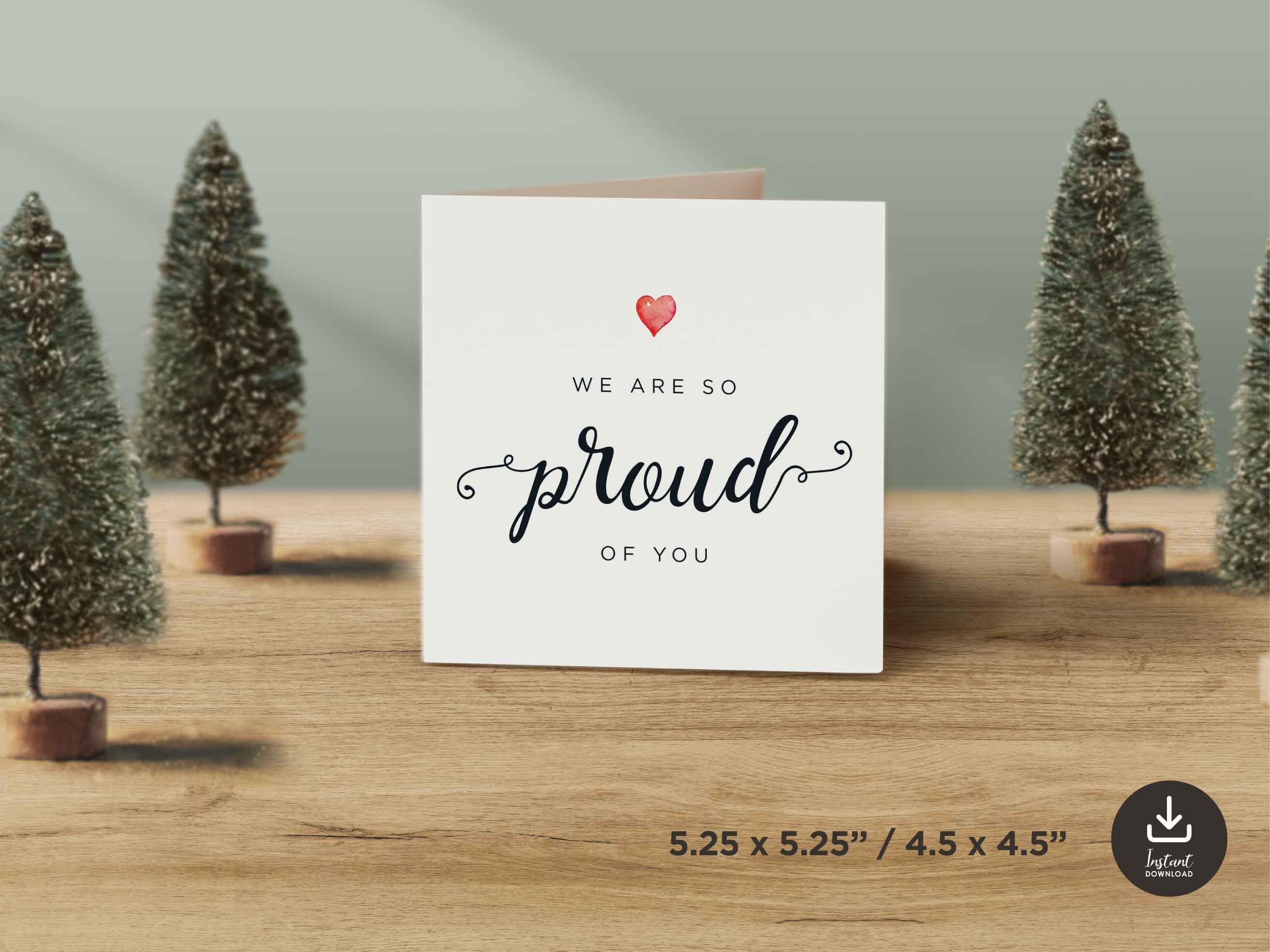 We Are so Proud of You Card, Well Done Card, Congratulations Card ...