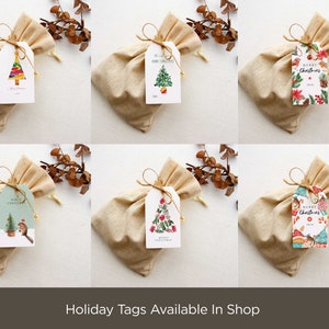 Printable Happy Holidays Gift Tags: Christmas Favor Tags (instant ...