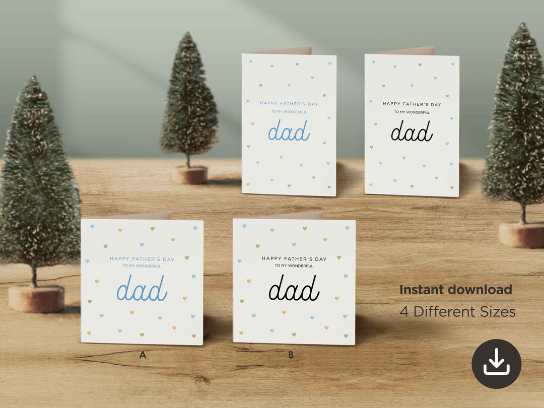 Father's Day Card for Dad,printable Happy Father's Day to My Wonderful ...