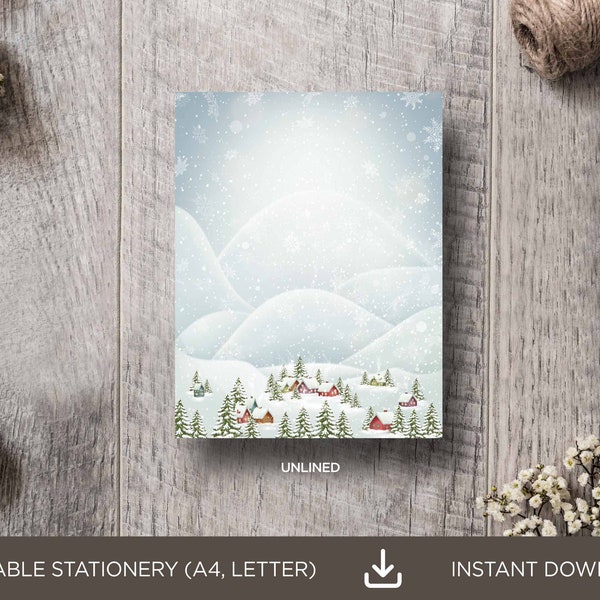 Winter Printable Stationery - Etsy