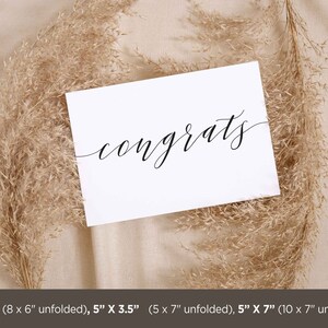 Printable Congratulations Card: Minimalist Congrats, Well Done (digital ...