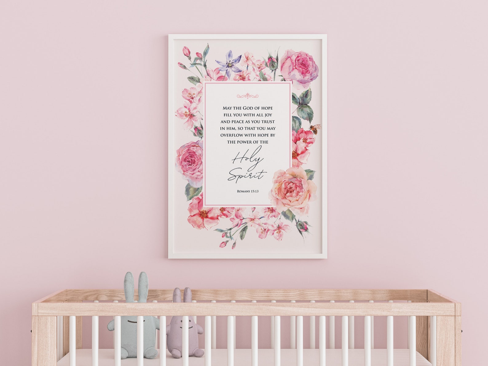 Printable Bible Verse Wall Art,may the God of Hope Fill You, Romans 15: ...